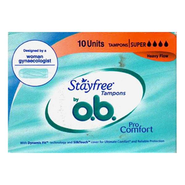 Stayfree Ob Pro Comfort Tampons For Heavy Flow 10's