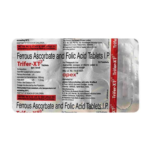 Buy TRIFER XT Tablet 10's Online | Netmeds