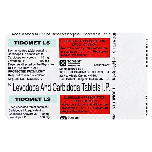 TIDOMET LS Tablet 15's Price, Uses, Side effects, Substitutes | Netmeds