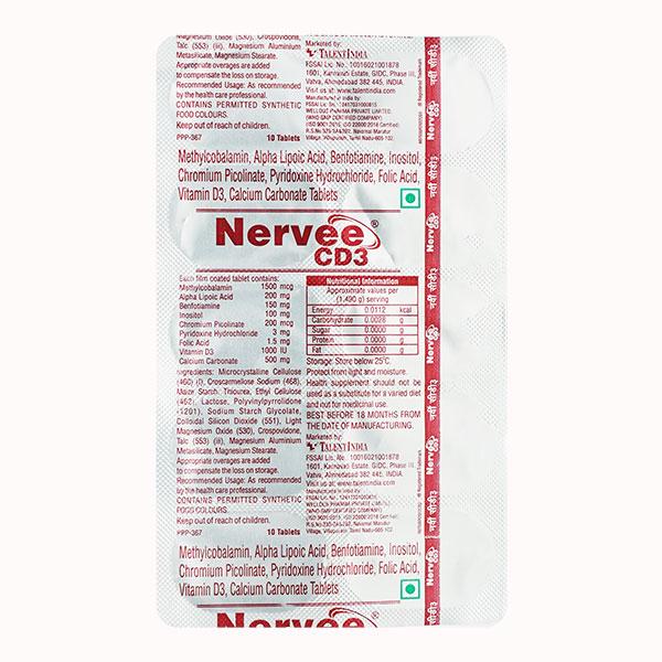 Buy NERVEE CD3 Tablet 10's Online at Upto 25% OFF | Netmeds
