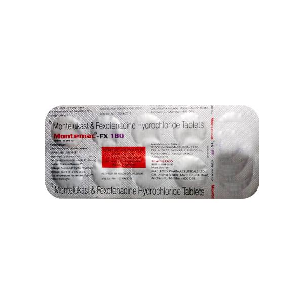 MONTEMAC FX 180 Tablet 10's Price, Uses, Side effects, Substitutes ...
