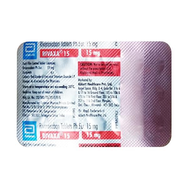 Buy RIVAXA 15 Tablet 15's Online at Upto 25% OFF | Netmeds