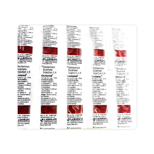 GENTALAB Injection 2ml : Price, Uses, Side Effects | Netmeds
