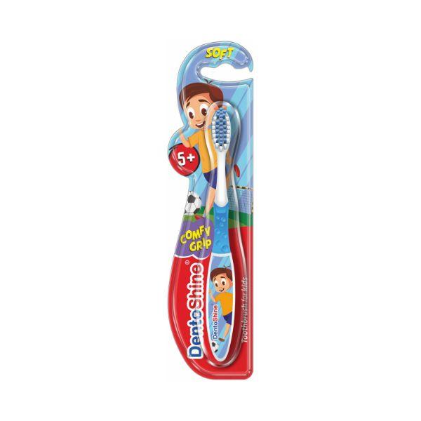 Buy Dentoshine Comfy Grip Toothbrush for Kids Blue 100 gm Online at ...