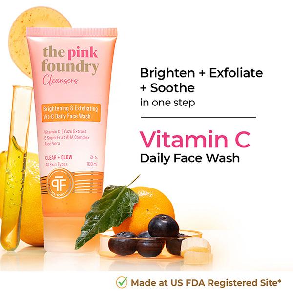 The Pink Foundry - Brightening & Exfoliating Vit-C Daily Face Wash 100 ml