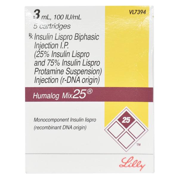 Humalog Mix25 Cartridge 1X3ml : Price, Uses, Side Effects | Netmeds