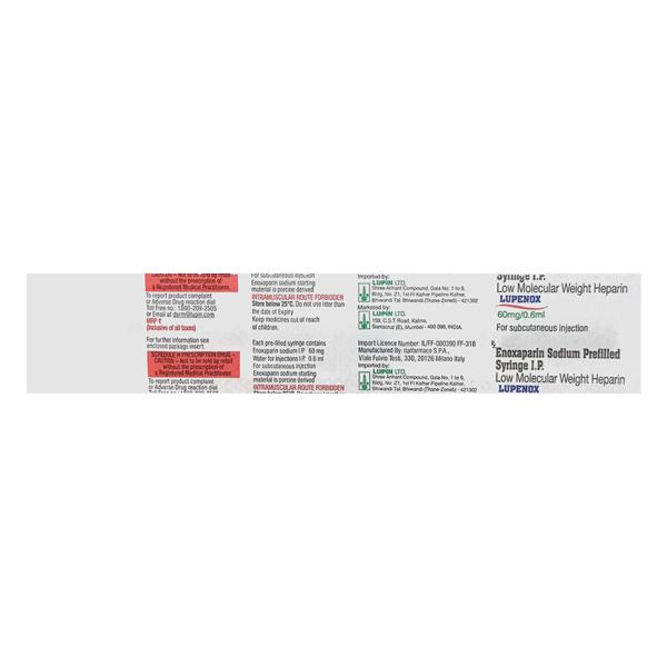 Lupenox 60mg Injection 0.6ml : Uses, Side Effects, Price | Netmeds