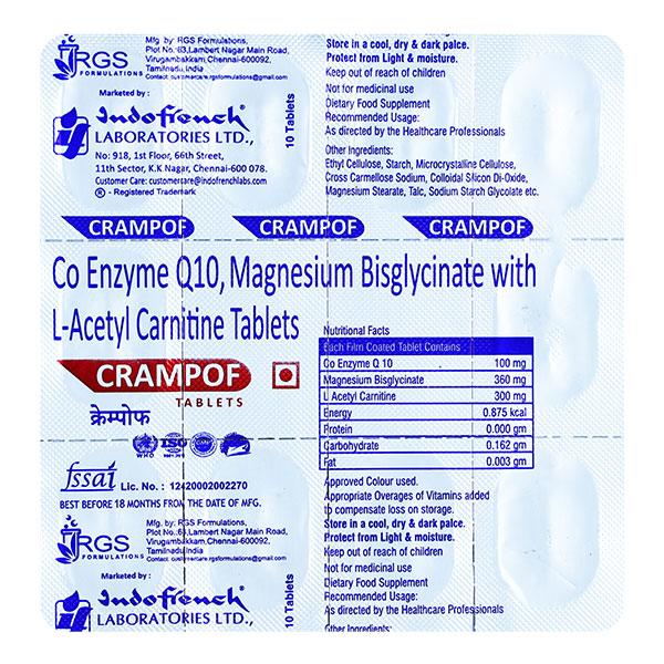 CRAMPOF Tablet 10's Price, Uses, Side effects, Substitutes | Netmeds