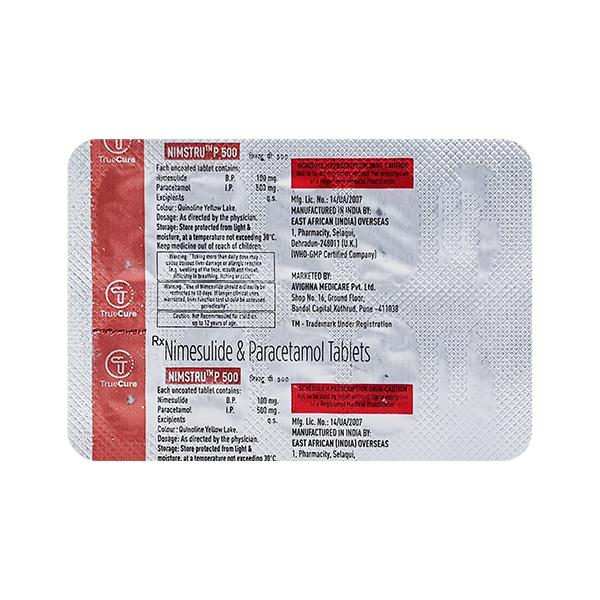 NIMSTRU P 500 Tablet 10's Price, Uses, Side effects, Substitutes | Netmeds
