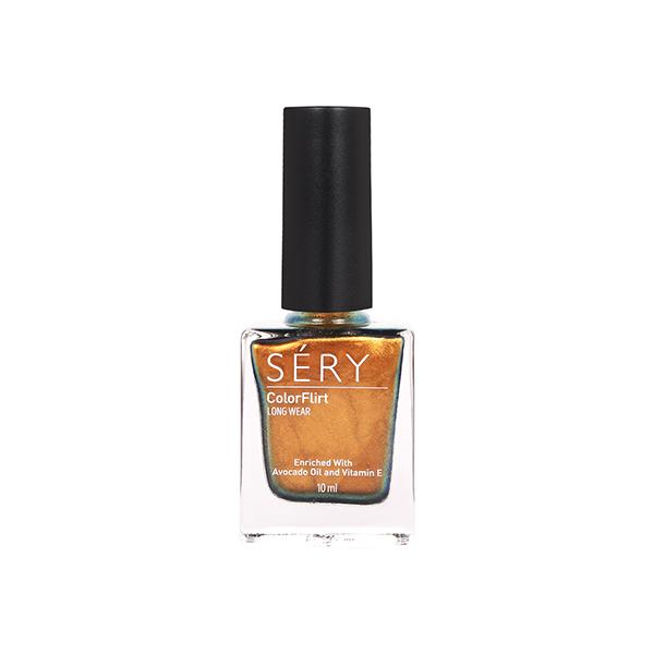 Buy Sery Color Flirt Nail Paint, Color Shifting Polish, Golden Green ...