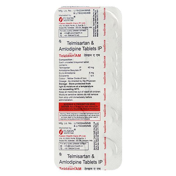 Teldawn AM 40mg Tablet 10'S : Price, Uses, Side Effects | Netmeds