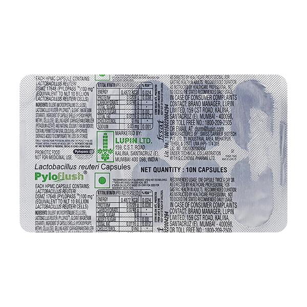 Buy PYLOFLUSH Capsule 10's Online at Upto 25% OFF | Netmeds