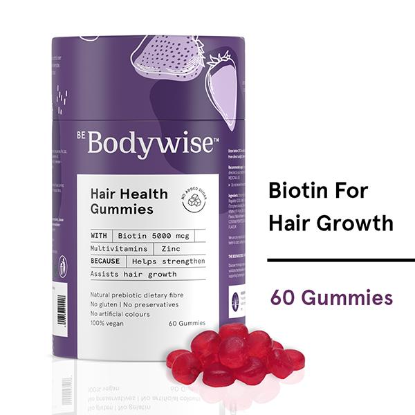 Buy Be Bodywise Vegan Hair Gummies Infused With Multivitamins (pack of ...