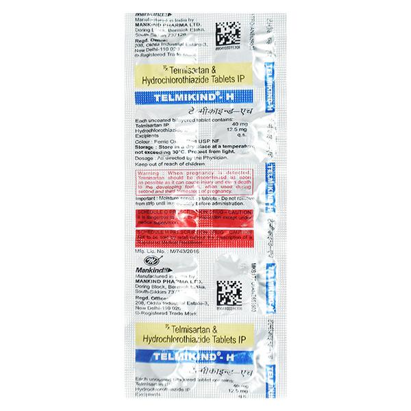 Telmikind H 40mg Tablet 10'S - Price, Uses, Side Effects | Netmeds