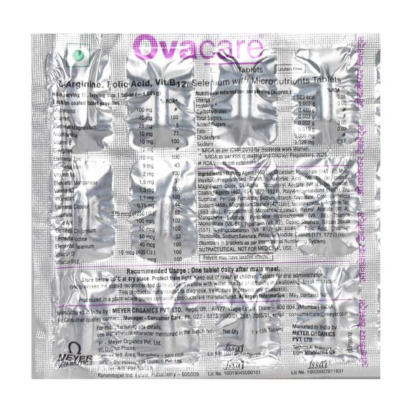 Buy Ovacare Tablet 15'S Online at Upto 25% OFF | Netmeds