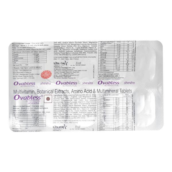 Buy Ovabless Tablet 10'S Online at Upto 25% OFF | Netmeds