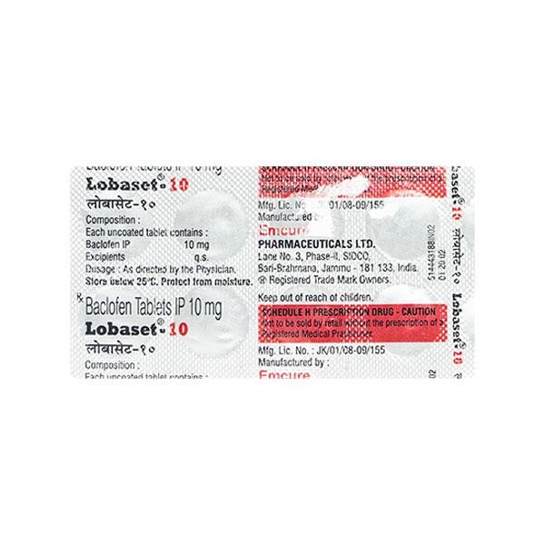 Lobaset 10mg Tablet 10'S Price, Uses, Side effects, Substitutes | Netmeds