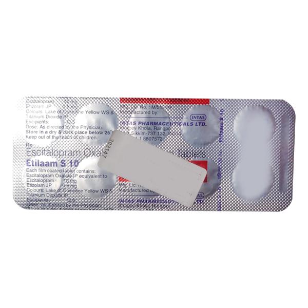 Etilaam S 10mg Tablet 10'S - Price, Uses, Side Effects, and Substitutes ...
