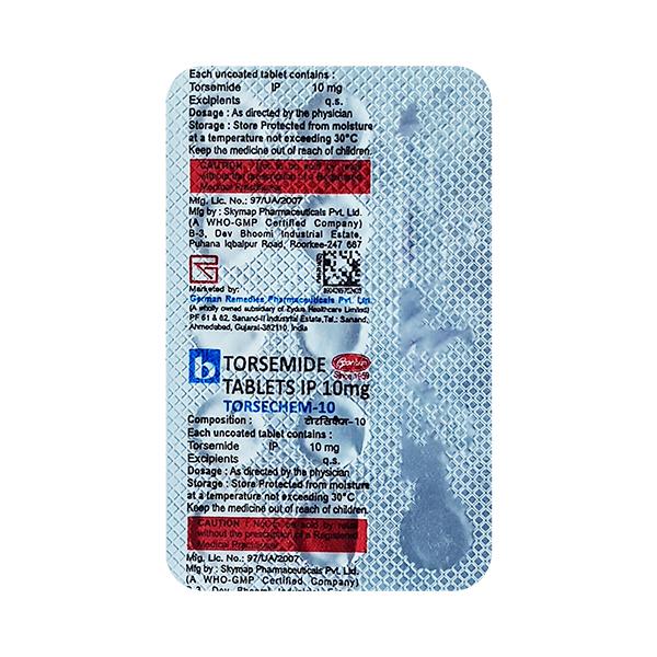 Buy TORSECHEM 10 Tablet 15's Online at Upto 25% OFF | Netmeds