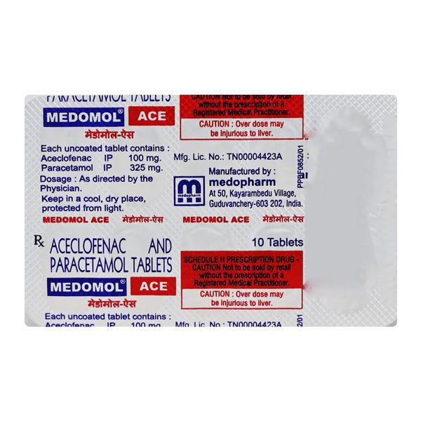 Medomol Ace Tablet 10'S Price, Uses, Side effects, Substitutes | Netmeds