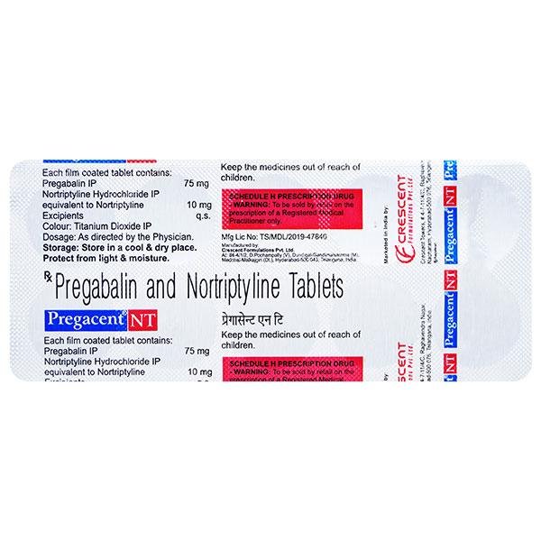 PREGACENT NT 75 Tablet 10's Price, Uses, Side effects, Substitutes ...