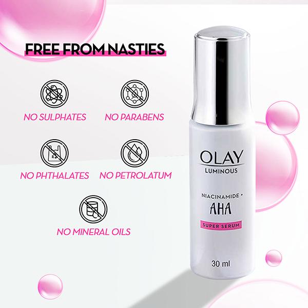 Buy Olay Luminous Niacinamide + Aha Face Super Serum Reduce Acne Marks ...