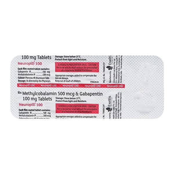 Neuropill 100mg Tablet 10'S Price, Uses, Side effects, Substitutes ...