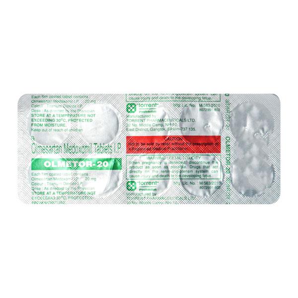 Olmetor 20mg Tablet 10'S : Price, Uses, Side Effects | Netmeds