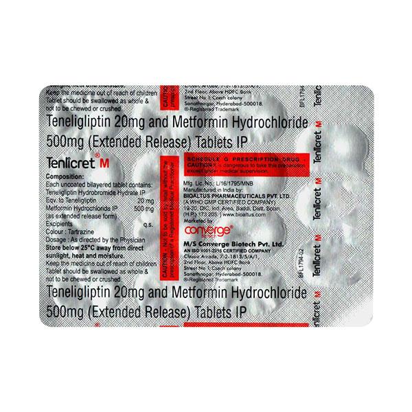 Buy TENLICRET M Tablet 15's Online | Netmeds
