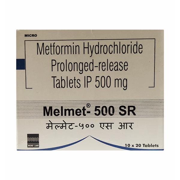Melmet SR 500mg Tablet 20'S : Price, Uses, Side Effects | Netmeds