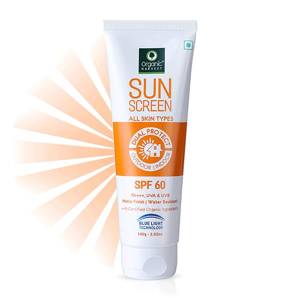 Organic Harvest Sunscreen Cream - SPF 60 100gm for Effective Sun ...