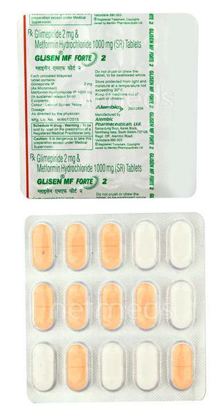 Glisen MF Forte 2mg Tablet 15'S : Price, Uses, Side Effects | Netmeds