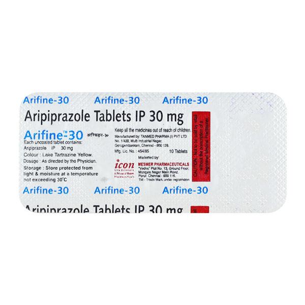 Arifine 30mg Tablet 10'S Price, Uses, Side effects, Substitutes | Netmeds