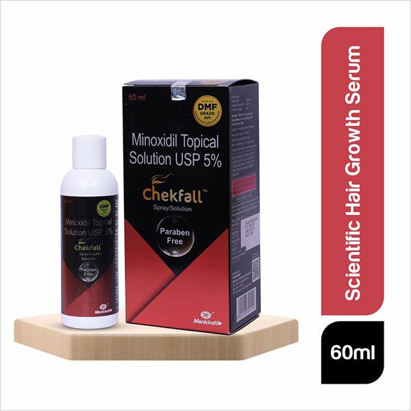 Buy Chekfall 5% Solution 60ml Online at Upto 25% OFF | Netmeds