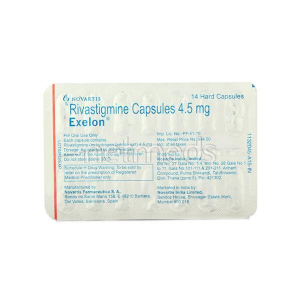 Exelon 4.5mg Capsule 14'S : Price, Uses, Side Effects | Netmeds