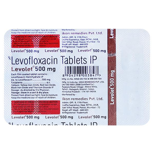 Buy LEVOLET 500mg Tablet 10's Online at Upto 25% OFF | Netmeds