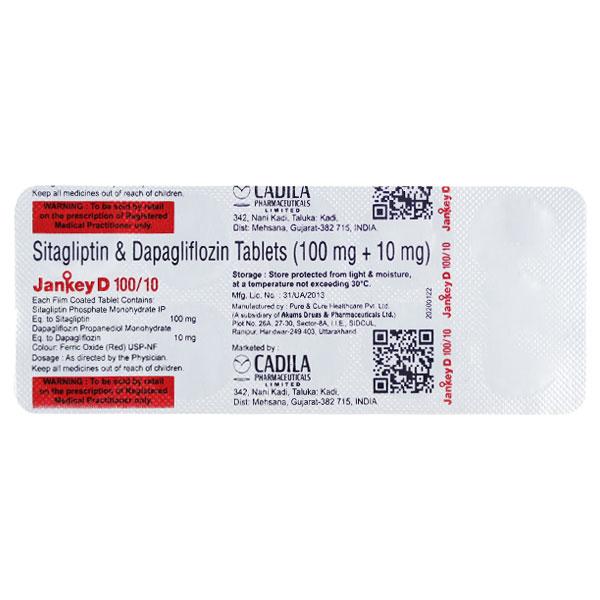JANKEY D 100/10 Tablet 10's Price, Uses, Side effects, Substitutes ...