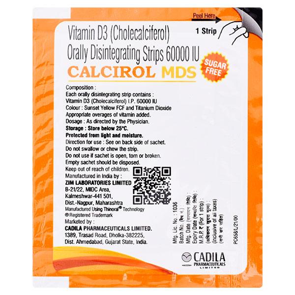 CALCIROL MDS SUGAR FREE Strip 1's Price, Uses, Side effects ...
