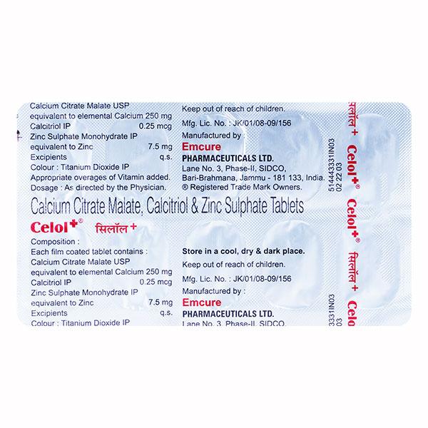 Buy Celol + Tablet 10'S Online at Upto 25% OFF | Netmeds