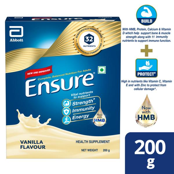 Ensure Powder - Vanilla Flavour 200 gm (Refill Pack) - Nutritious ...