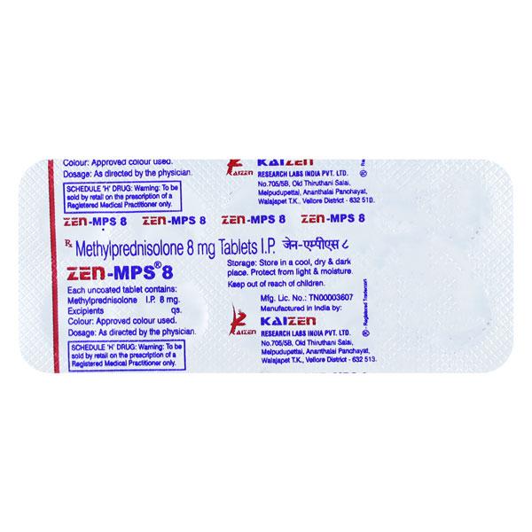 Buy ZEN MPS 8mg Tablet 10'S Online at Upto 25% OFF | Netmeds