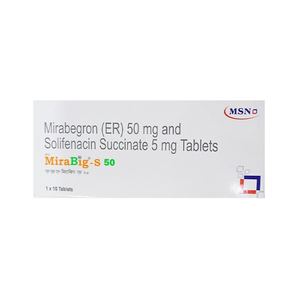 MSN MIRABIG S 50 Tablet 10's Price, Uses, Side effects, Substitutes ...
