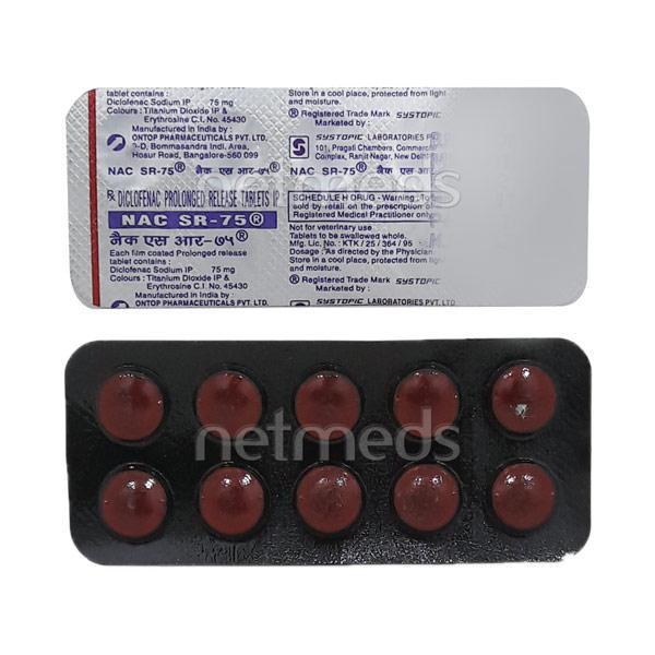 Buy NAC SR 75mg Tablet 10'S Online at Upto 25% OFF | Netmeds