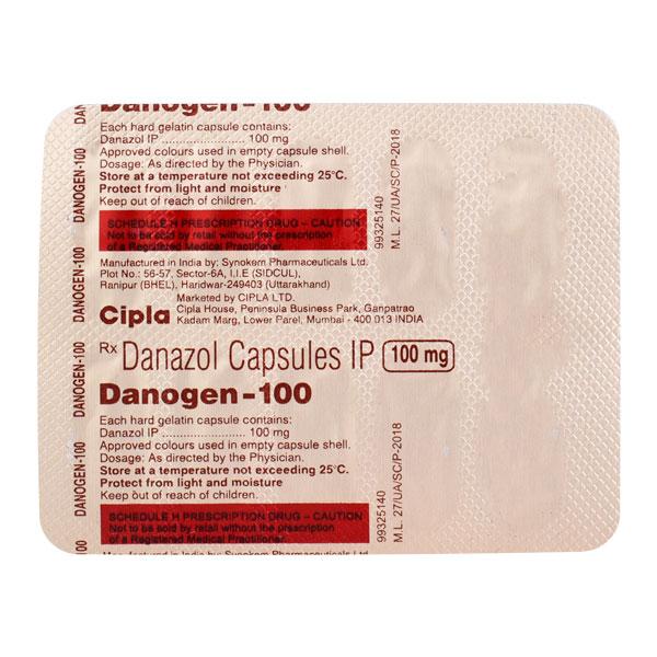 Danogen 100mg Capsule 10'S Price, Uses, Side effects, Substitutes | Netmeds
