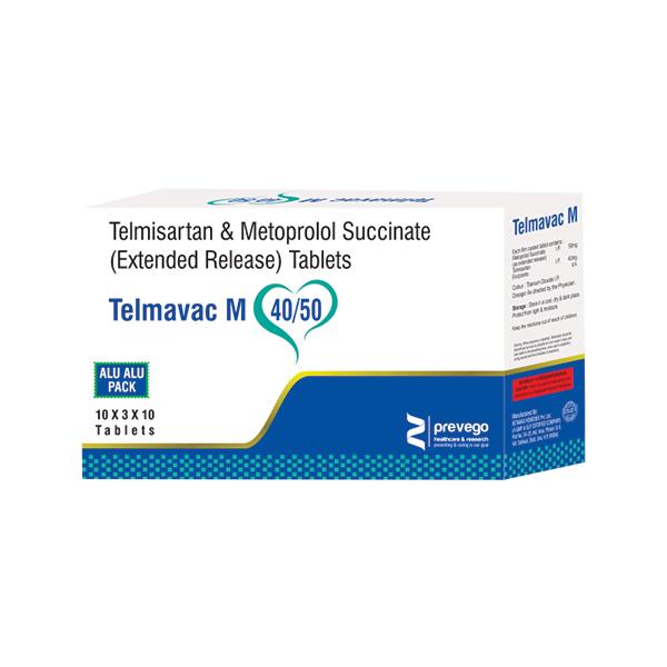 TELMAVAC M 50 Tablet 10's : Price, Uses, Side Effects | Netmeds