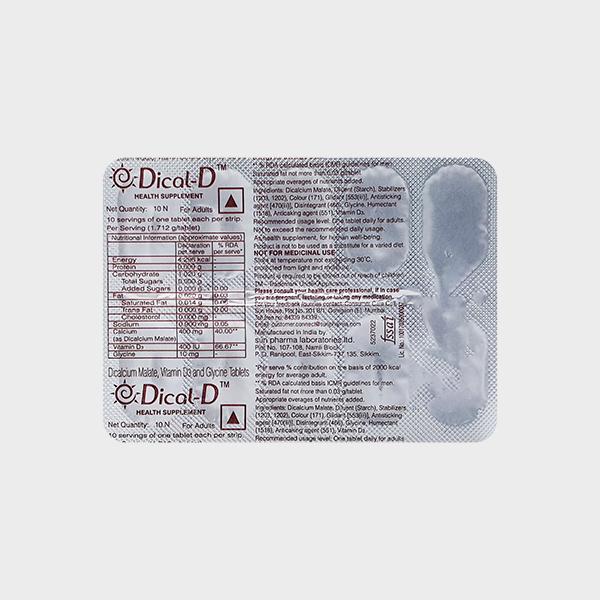 Buy Dical D Tablet 10'S Online at Upto 25% OFF | Netmeds