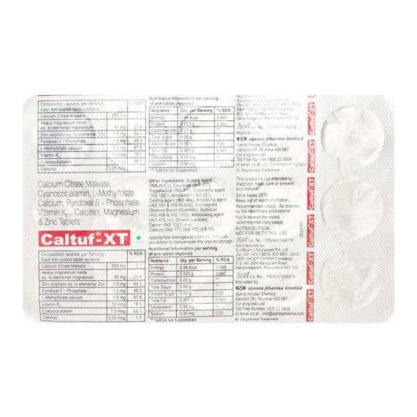 Buy CALTUF XT Tablet 15's Online at Upto 25% OFF | Netmeds