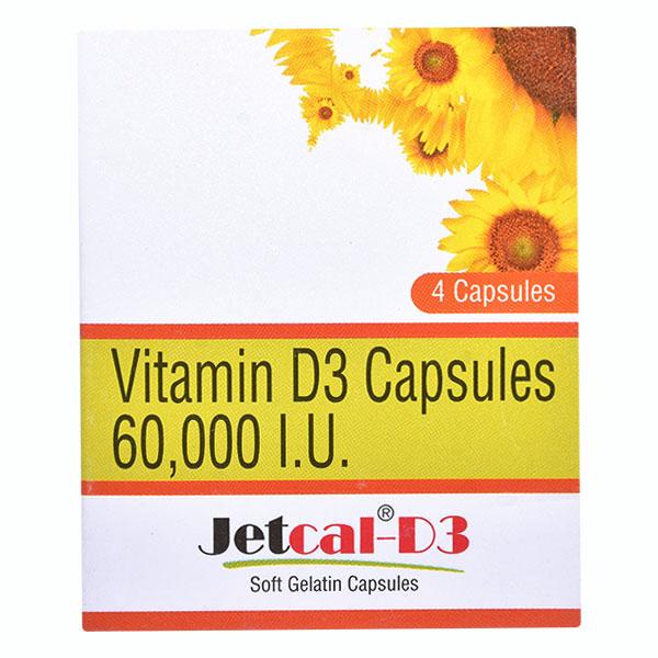 JETCAL D3 Capsule 4's Price, Uses, Side effects, Substitutes | Netmeds