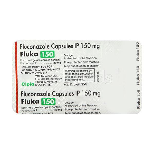 Fluka 150mg Capsule 1'S Price, Uses, Side effects, Substitutes | Netmeds
