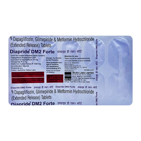 DIAPRIDE DM 2 FORTE Tablet 10's